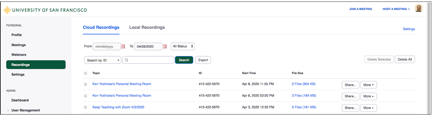 ETS - Educational Technologies - Secure Zoom | myUSF